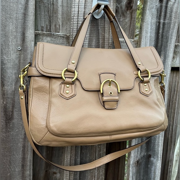 Coach | Bags | Coach Campbell Eva Satchel Bag With Shoulder Strap ...